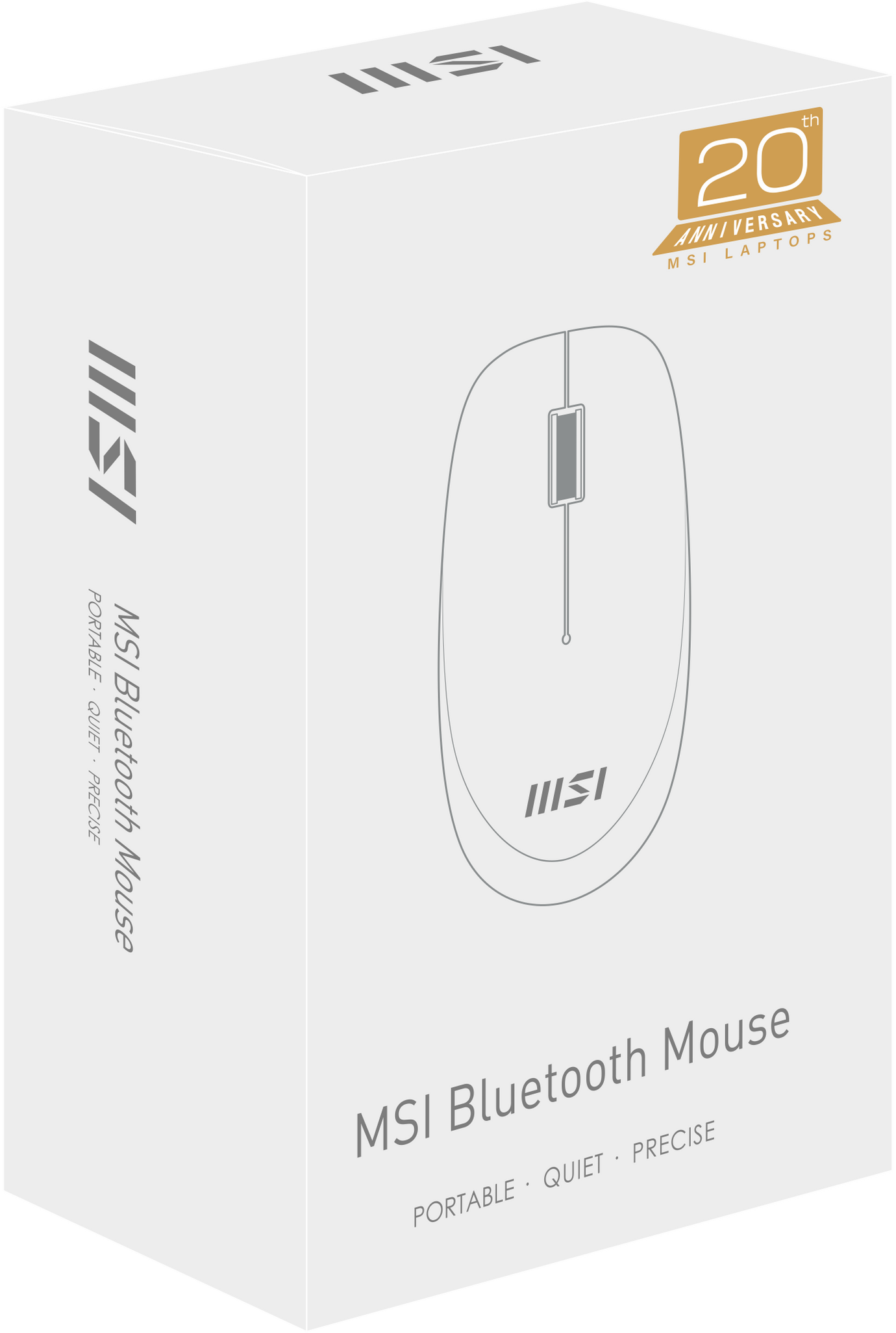 【筆電限定活動贈品】MSI Bluetooth Mouse_M98 Box_20th 無線藍芽滑鼠 (筆電20周年紀念款) — MSI ...