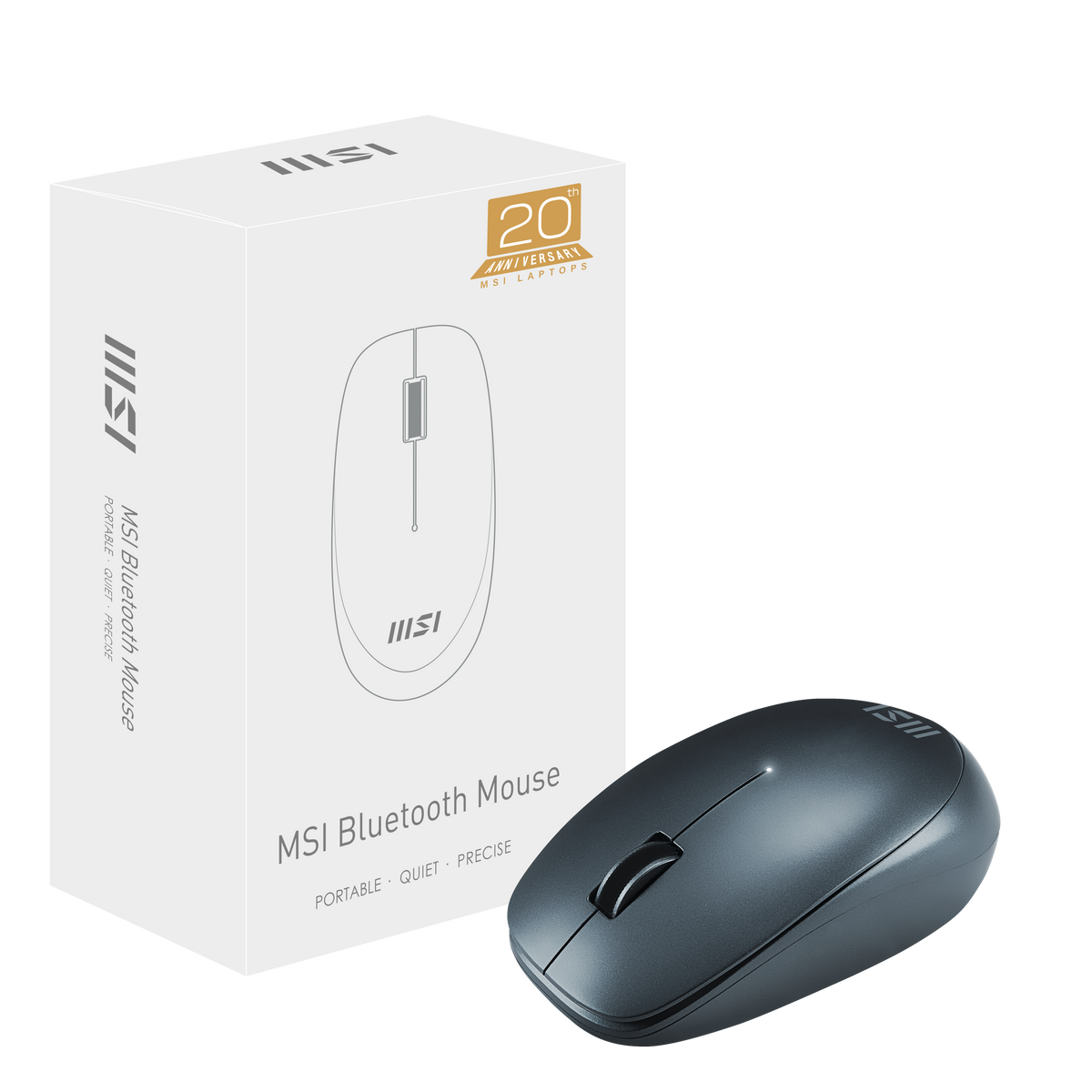 【筆電限定活動贈品】MSI Bluetooth Mouse_M98 Box_20th 無線藍芽滑鼠 (筆電20周年紀念款) – MSI ...